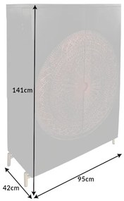 Designová barová skříňka Fernanda 141 cm černé mango