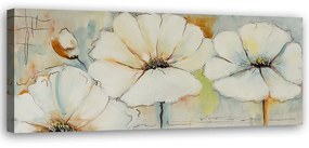 Obraz na plátně Malování květin pastelem - 120x40 cm
