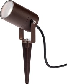 FAN I-AKRON-BRO Venkovní reflektor Akron, corten, na kolíku, 1 x GU10, IP54, 10 x 6 cm - FANEUROPE