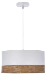 Lustr na lanku BIANCO 1xE27/40W/230V bílá/hnědá