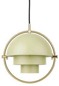 Závěsné svítidlo GUBI Multi-Lite, Ø 36 cm, mosaz/krémová barva