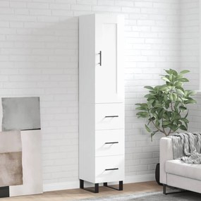 Skříň highboard bílá s vysokým leskem 34,5x34x180 cm kompozit,  3200219