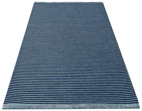 Modrý protiskluzový koberec vhodný do předsíně