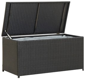 vidaXL Marketos Zahradní úložný box polyratan 100 x 50 x 50 cm černý