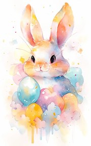 Obraz - Růžový králík