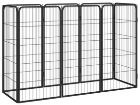 8panelová ohrádka pro psy černá 50 x 100 cm práškovaná ocel 3115958
