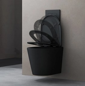 design závěsný klozet DOPORRO DZ108 - WC BLACK - soft close