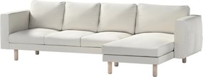 Potah na pohovku IKEA Norsborg 4-místná se šezlongem barva šedá látka pletený vzor