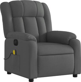 Elektrické masážní polohovací křeslo tmavě šedé textil 3205305