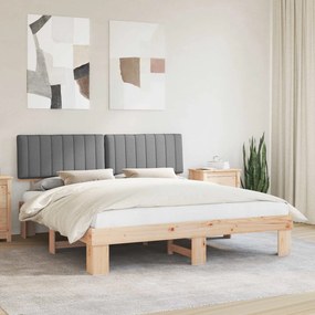 Rám postele s čalouněným čelem s čelo Světle šedá 180 x 200 cm 3398099
