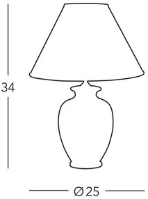 Kolarz A1354.71S - Stolní lampa GIARDINO 1xE27/60W/230V pr. 25 cm