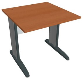 Stůl pracovní rovný 80 cm - Hobis Cross CS 800 Dekor stolové desky: třešeň, Dekor lamino podnože: šedá, Barva nohou: černá