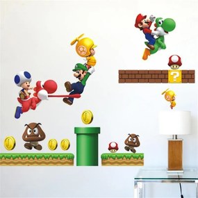 Živá Zeď Samolepka na zeď Super Mario Velikost: 72 x 60 cm