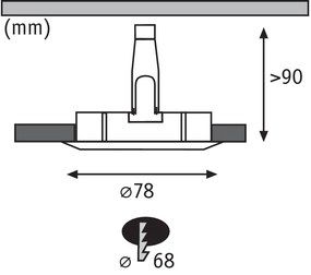 Paulmann 93631 Premium LED Nova, zápustná bodovka 1x max35W GU10, bílá, prům. 7,8cm, IP44