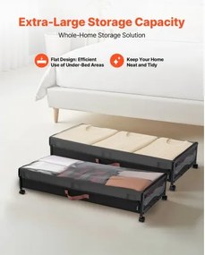 Úložný prostor pod postel s kolečky, 915 × 460 × 185 mm VEVOR