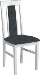 Nábytkáři ORFA NIEL 2 - jídelní židle (NILO 2) - dřevo bílá / nová látka šedohnědá č.15B=Aston 6 (12X***) - kolekce &quot;DRE&quot; (K150-E)