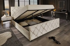 Designová postel LYSIA 180 x 200 cm krémová