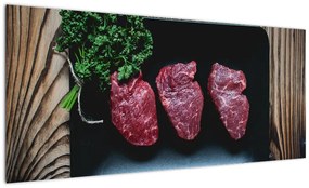 Obraz - steaky (100x40cm)