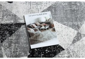 Dywany Luszczow Kusový koberec TULS střapce 51211 Geometrický antracit Rozměr koberce: 160 x 220 cm