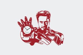 Clocker Nalepovací hodiny Iron man Barva ciferníku: Bílá