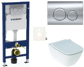 Cenově zvýhodněný závěsný WC set Geberit do lehkých stěn / předstěnová montáž+ WC Geberit Smyle SIKOGESSMD20