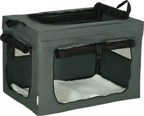 PawHut Taška pro psy - transportní krabice s síťovaným oknem, transportní krabice pro kočky s polstrováním, přepravní box, cestovní taška pro psy do 4
