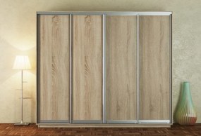 VerDesign LUNATA š300/v220 čtyřdveřová šatní skříň, dub sonoma