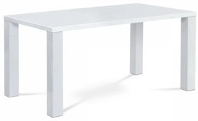 Jídelní stůl 160x90 bílý lesk, AT-3008 WT