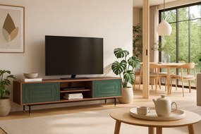 TV stolek Stilig ST153 200 cm ořech/zelený