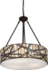 Kovové závěsné svítidlo se skleněným stínidlem ø 46 cm Waldorf – Premier Housewares
