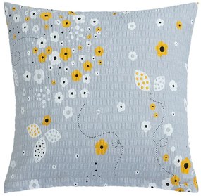 Bellatex Povláček krepový 40x40 cm Kytička šedá