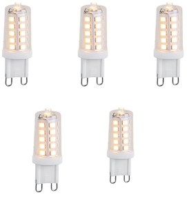 Sada 5 stmívatelných LED žárovek G9 3W 250 lm 3000K
