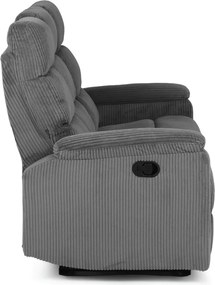 Sedací souprava, polohovací, šedá, manšestrová látka, ASD-C5981 GREY6