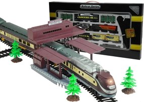 LEAN Toys Obrovská železnice FENFA 5 – Lokomotiva, vagony, výhybky