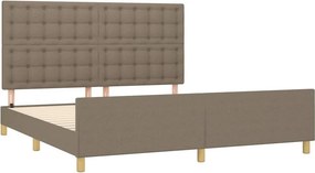 Rám postele s čelem taupe 180x200 cm textil 3125401
