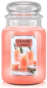 Country Candle Vonná Svíčka Grapefruit & Rosemary (sójový vosk), 652 g
