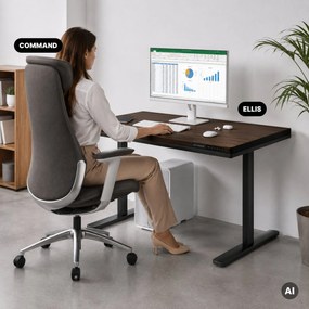 Křeslo kancelářské čalouněné ředitelské šedé: COMMAND