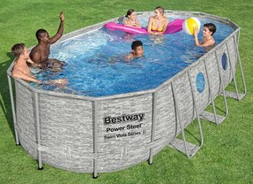 BESTWAY Power Steel Stacked Stone Swim Vista Bazénový set 549 x 274 x 122 cm, kartušová filtrace 56716