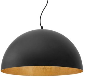 Toolight Závěsná stropní lampa s kovovou mísou černá 50cm