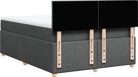 Box spring postel s matrací tmavě šedá 160x200 cm textil 3286732
