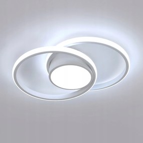Lampa Sufitowa Bialy Wisząca Led Okrągła Do Salonu Nowoczesna 6500K 42W