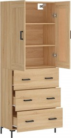 Skříň highboard dub sonoma 69,5 x 34 x 180 cm kompozitní dřevo 3199748