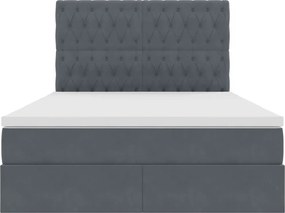 Postel s úložným prostorem a matrací Tmavě šedá 140 x 200 cm 3372094