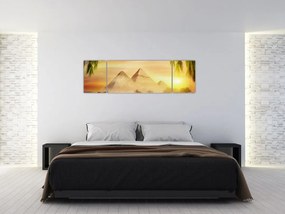 Obraz - Pyramidy (170x50 cm)