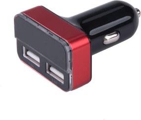 Nabíječka USB do auta, 12/24 V, 2xUSB, měřič, 3,4A, 17W EXTOL ENERGY 42084