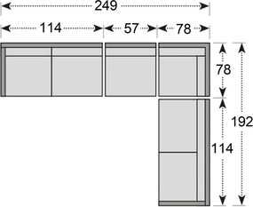 Doppler EXPERT LOUNGE, stohovatelná křesla a rohová pohovka, 3+1+1