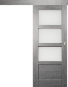 posuvné interiérové dveře na stěnu vasco doors PORTO model 4 Průchozí rozměr: 70 x 197 cm, Orientace dveří: Levé dveře, Dekor: Dub skandinávský