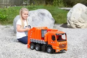 Lena Popelářské auto Arocs / Auto na hraní / s nálepkami / oranžová