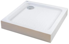 Almagro 80x80x13,5 cm Čtvercová akrylátová sprchová vanička se sifonem