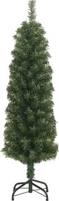 Úzký umělý vánoční stromek se stojanem zelený 120 cm PVC 328480
